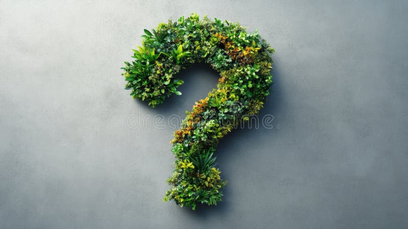 Tree-branch Question Mark on Gray Background, Symbolizing Nature S ...