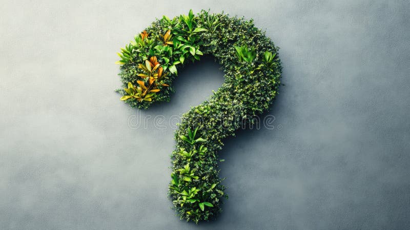 Tree-branch Question Mark on Gray Background, Symbolizing Nature S ...