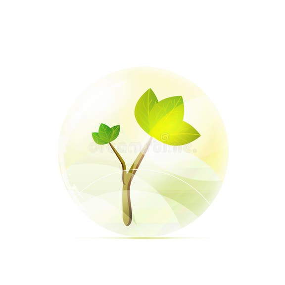 Tree branch in a sphere. stock illustration. Illustration of decoration ...