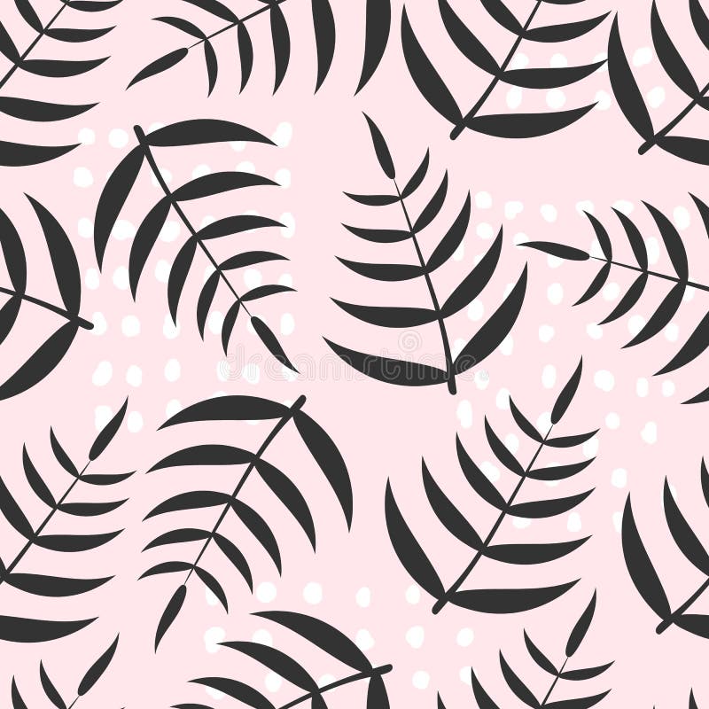 Tree Branch Trendy Seamless Pattern with Hand Drawn Elements. Great for ...