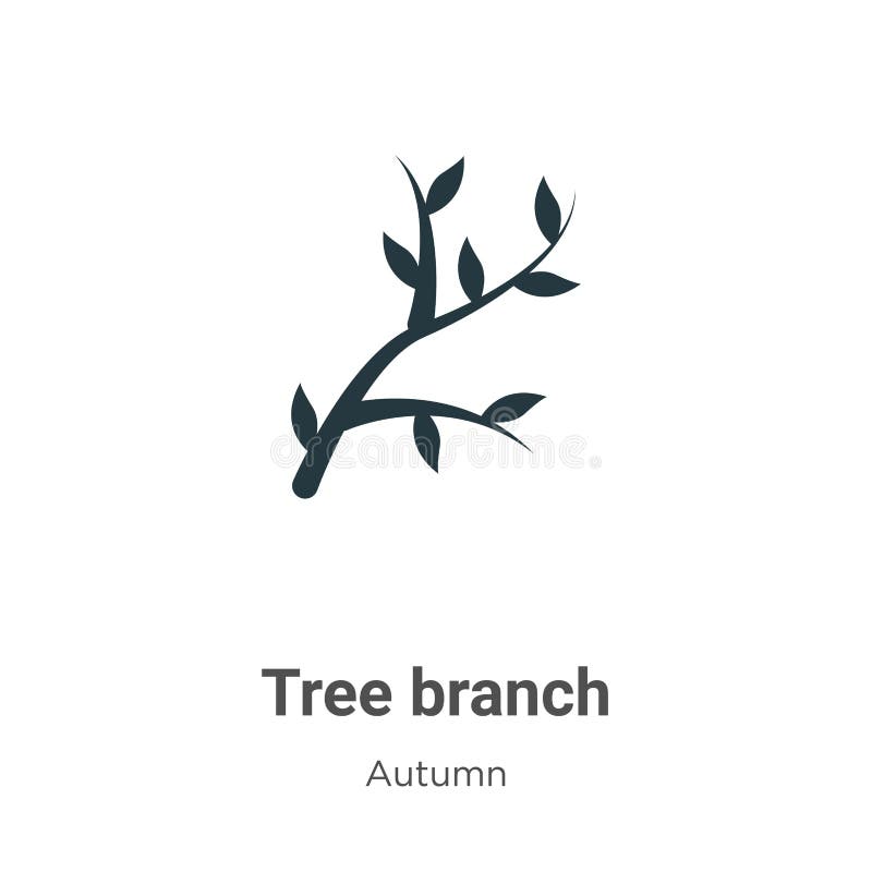 Tree Branch Vector Icon on White Background. Flat Vector Tree Branch ...