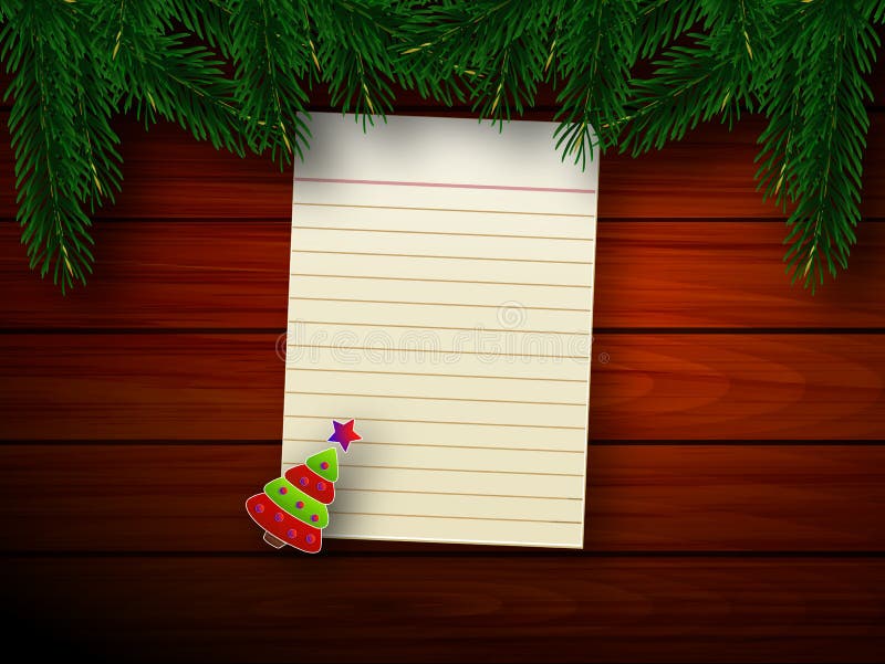 Tree Branches on the Background Notes and Boards Stock Vector ...