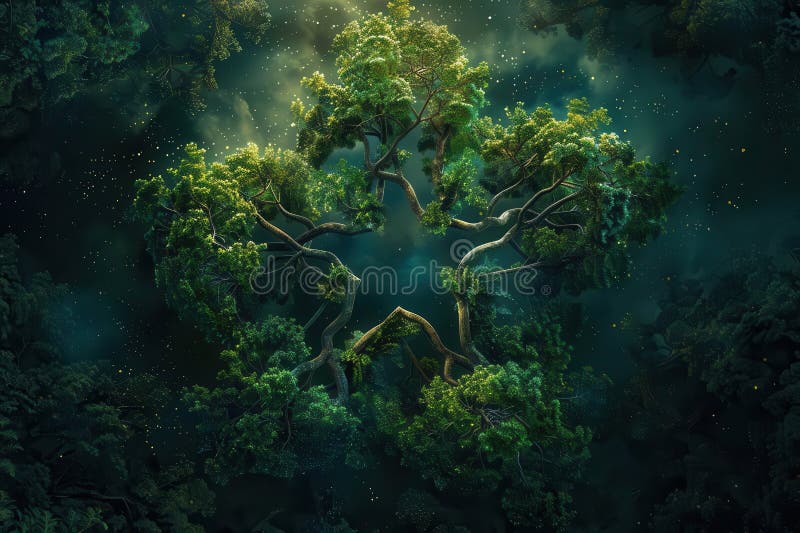 A Tree with Branches Forming a Star, Symbolizing Growth and Dreams ...