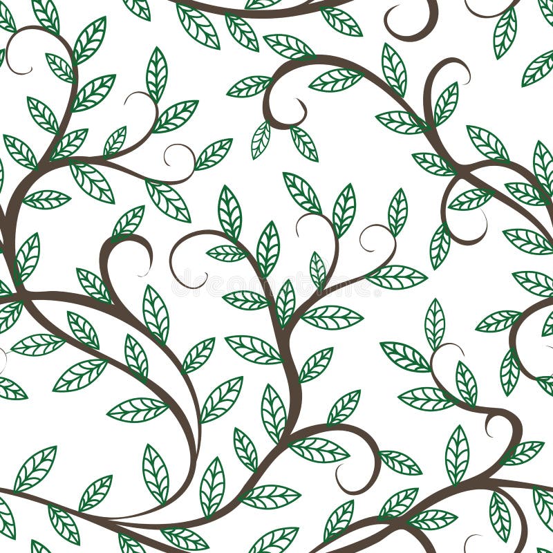 Tree branches and leaves stock vector. Illustration of plant - 75180071