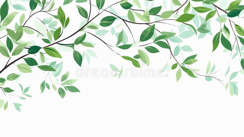 Tree Branches and Leaves Vector Background Design Stock Vector ...