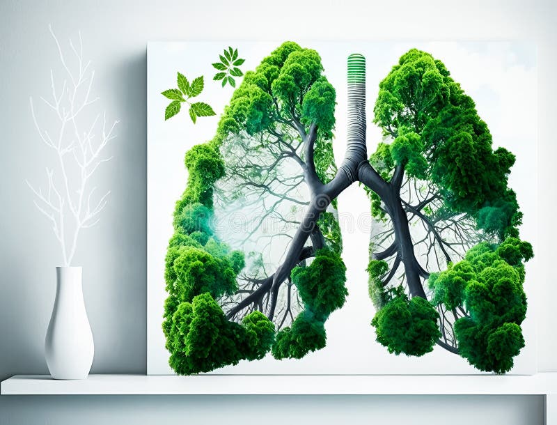 Tree Branches Shaped Like Human Lungs, Forest Protection Ecology ...