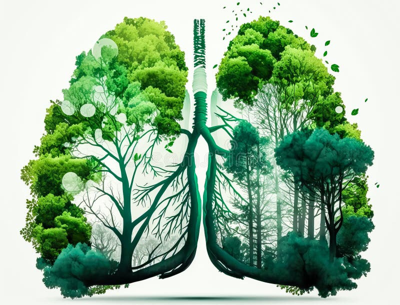 Tree Branches Shaped Like Human Lungs, Forest Protection Ecology ...
