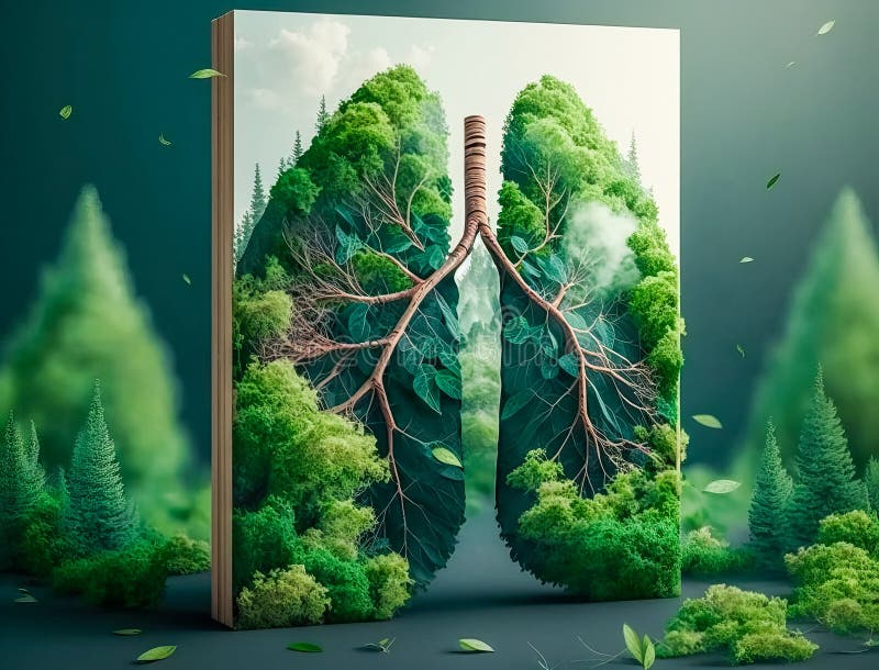 Tree Branches Shaped Like Human Lungs, Forest Protection Ecology ...