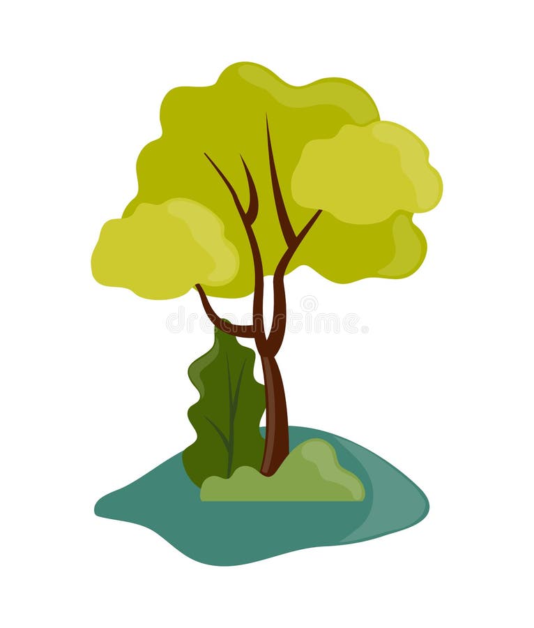 Tree bush grass stock vector. Illustration of growth - 231539135