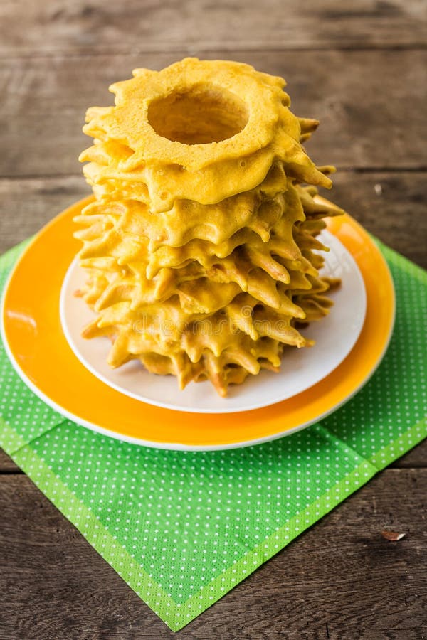 Tree Cake, Baumkuchen or Shakotis. Traditional Germany and Lithuania ...