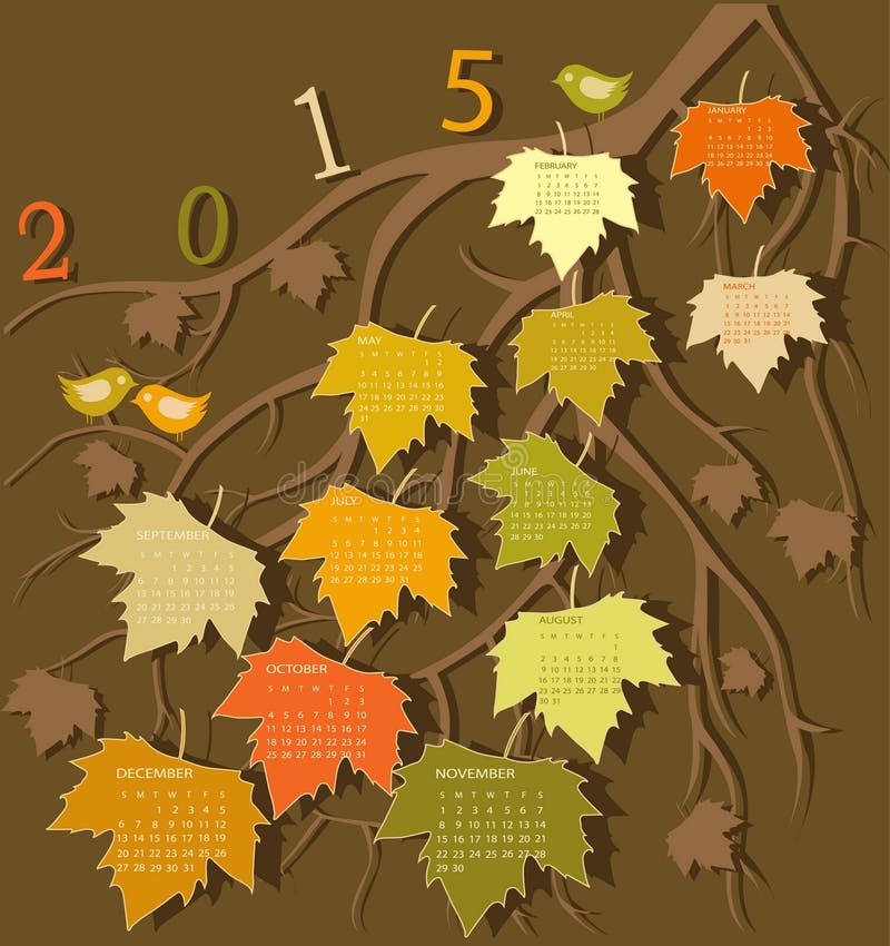 Calendar, New Year 2013, 2014, 2015, 2016 Stock Vector - Illustration ...