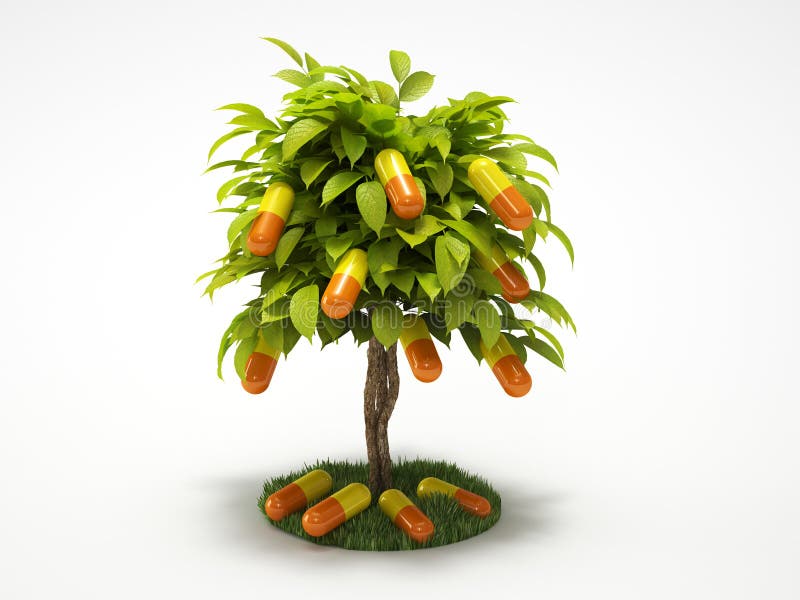 Tree of capsules stock illustration. Illustration of health - 28898572