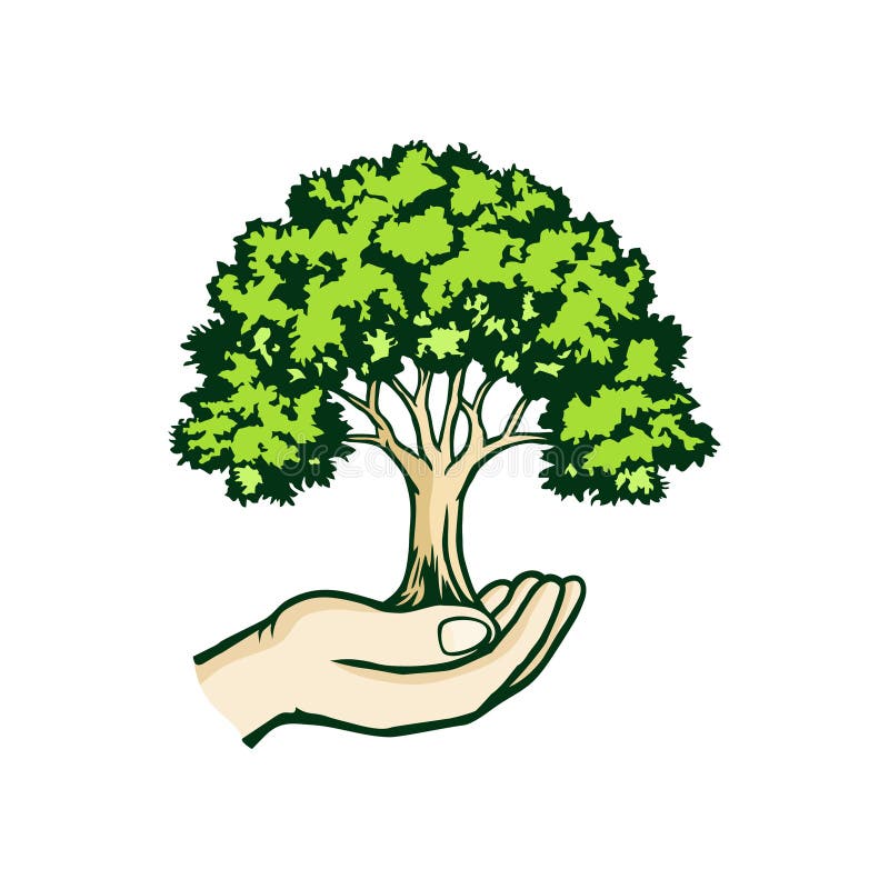 Tree Care Illustration stock vector. Illustration of protect - 340239504