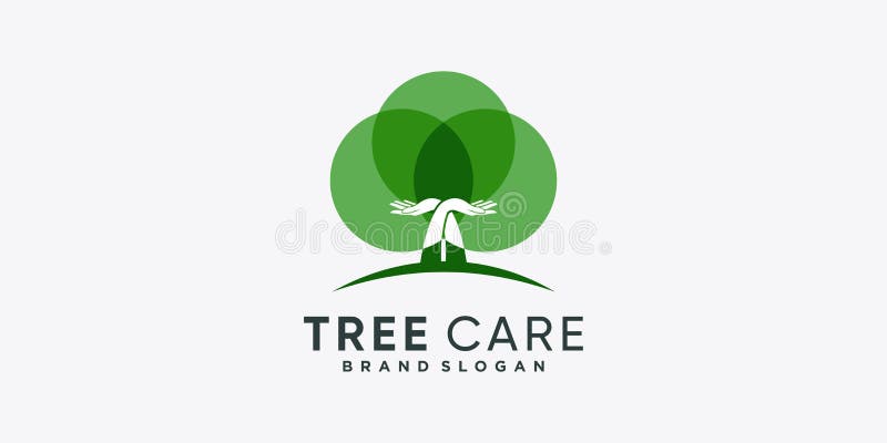 Tree Care Logo Template with Modern Abstract Concept Premium Vector ...
