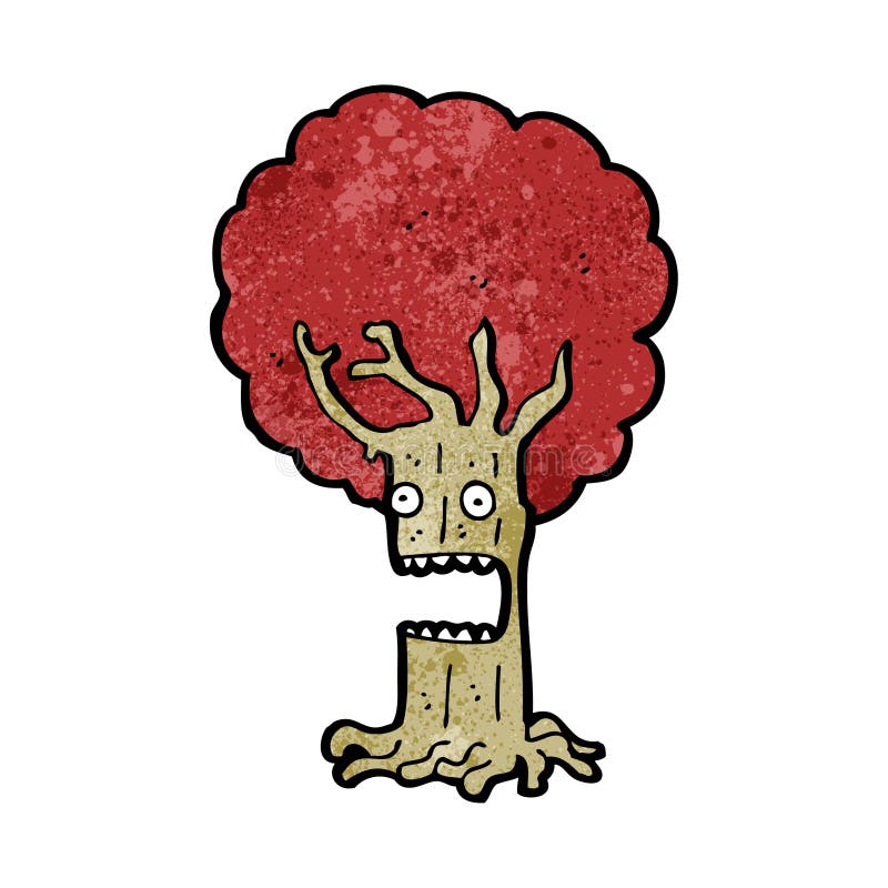 Tree cartoon character stock vector. Illustration of silly - 38091605