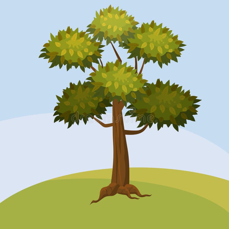 Tree, Cartoon Style, Isolated for Games and Applications, Design ...