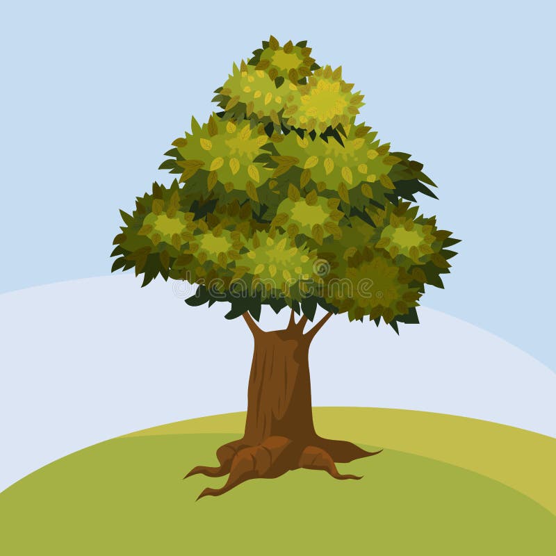 Tree, Cartoon Style, Isolated for Games and Applications, Design ...