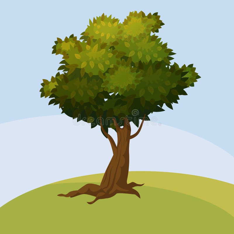 Tree, Cartoon Style, Isolated for Games and Applications, Design ...
