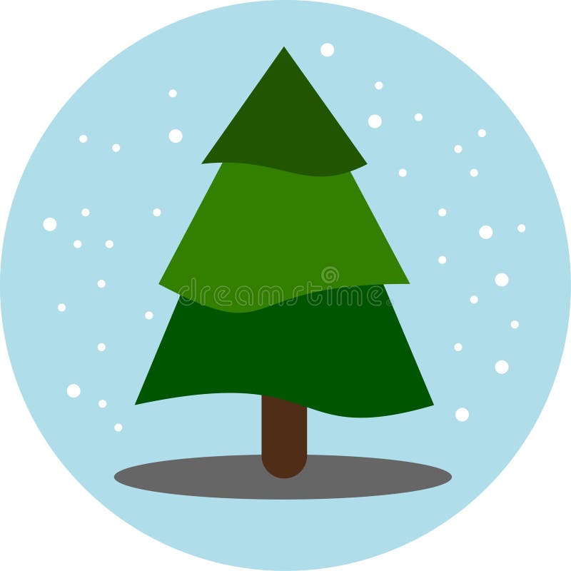 Tree or Christmas Tree or Christmas Logo or Greeting Card Flat Stock ...
