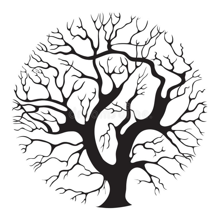 Tree-circle stock illustration. Illustration of ornate - 22037185