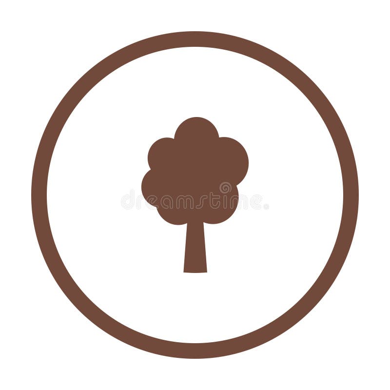 Tree and circle stock vector. Illustration of symbol - 199175367