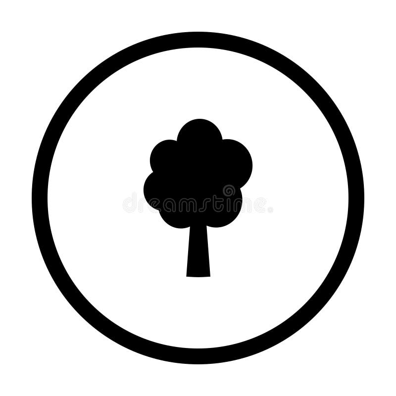 Tree and circle stock vector. Illustration of tree, wood - 224204684