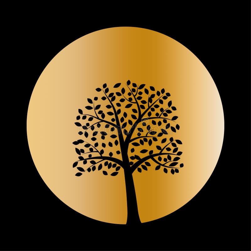 Tree in Circle. Organic Concept. Vector Illustration Stock Vector ...