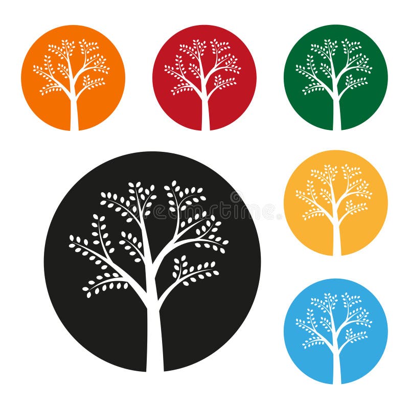 Tree in Circle. Organic Concept. Vector Illustration Stock Vector ...