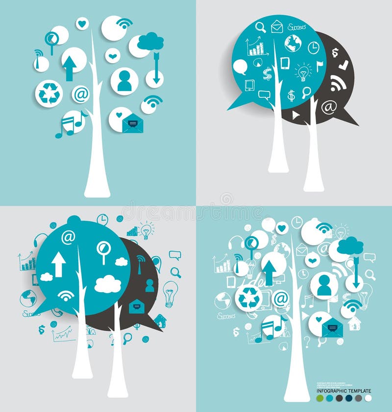 Tree with Cloud of Application. Vector Illustration. Stock Vector ...