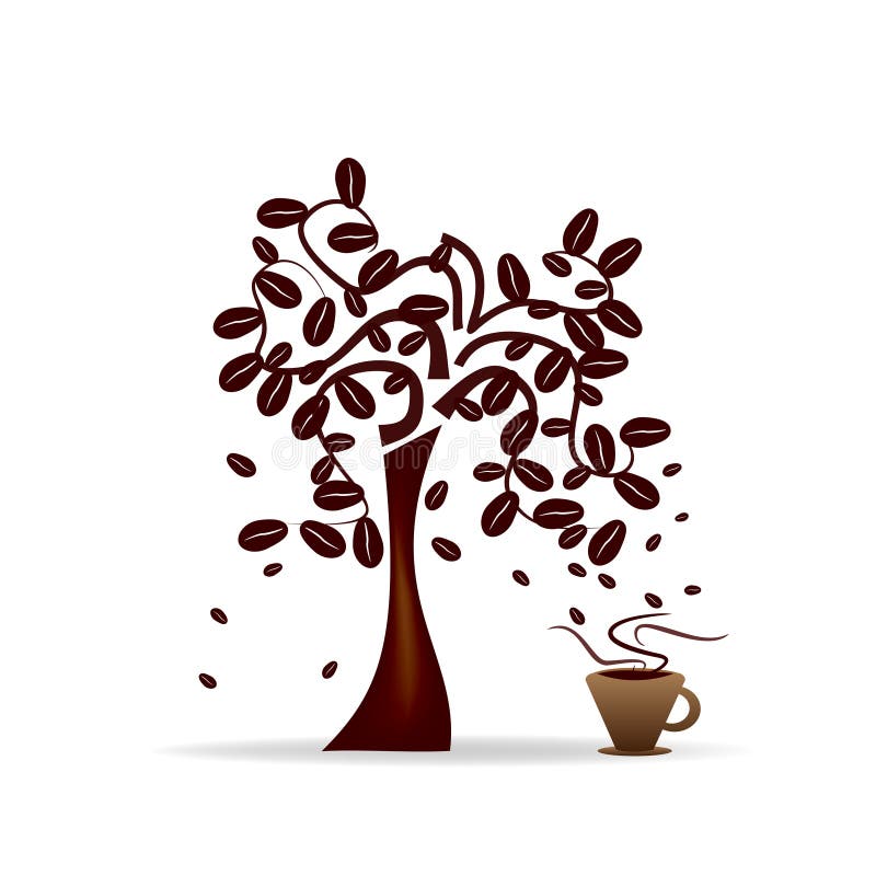 Coffee Tree in a Cup, Vector Stock Vector - Illustration of nature ...