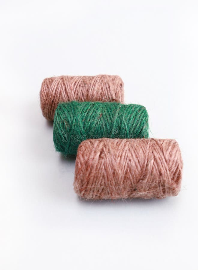 Tree Coil of Jute Rope for Packing on a White Background Stock Photo ...