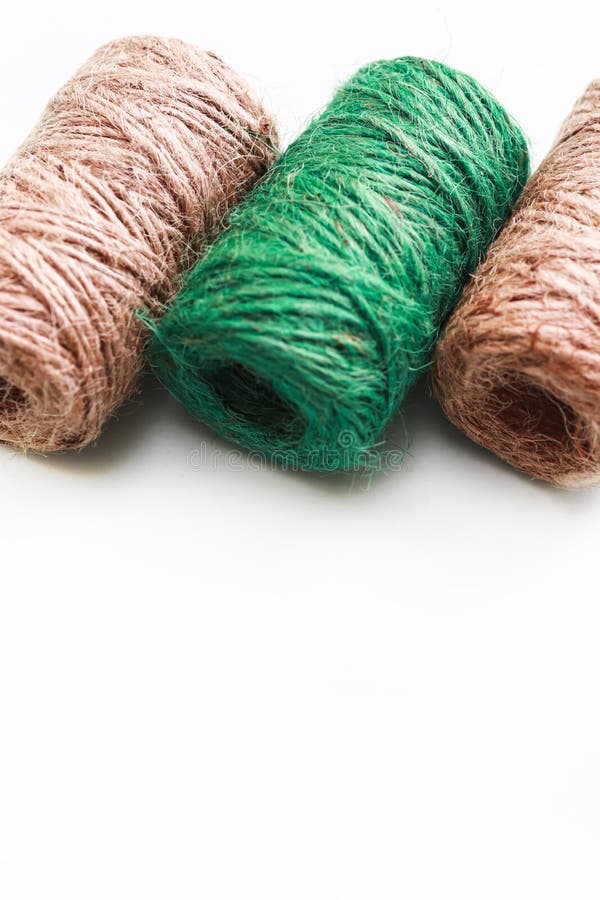 Tree Coil of Jute Rope for Packing on a White Background Stock Photo ...