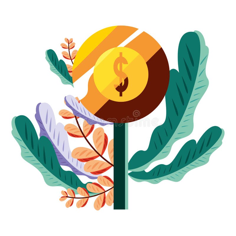 Tree coins money stock vector. Illustration of economic - 142875295