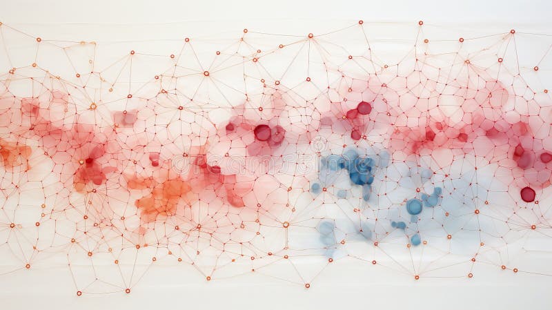 Tree of Colored Neurons on a White Background, Neurography, Expansion ...