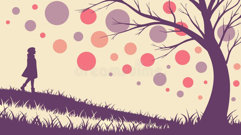 Tree with Colorful Dots, Abstract Tree, Art Tree, Colorful Tree, Modern ...