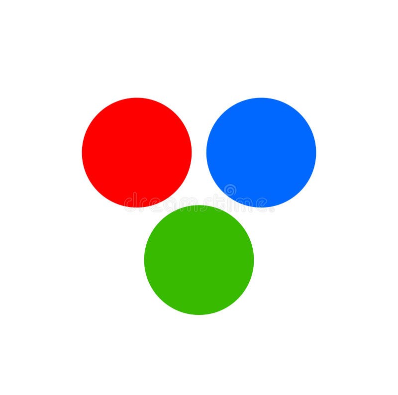 Tree Colors Dot Vector. Red, Blue and Green Dots Icon Stock Vector ...