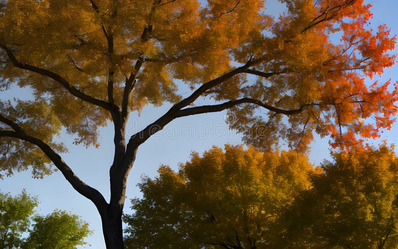 Tree Concept Background Assorted Scenic Autumn Trees by Natural Warm ...