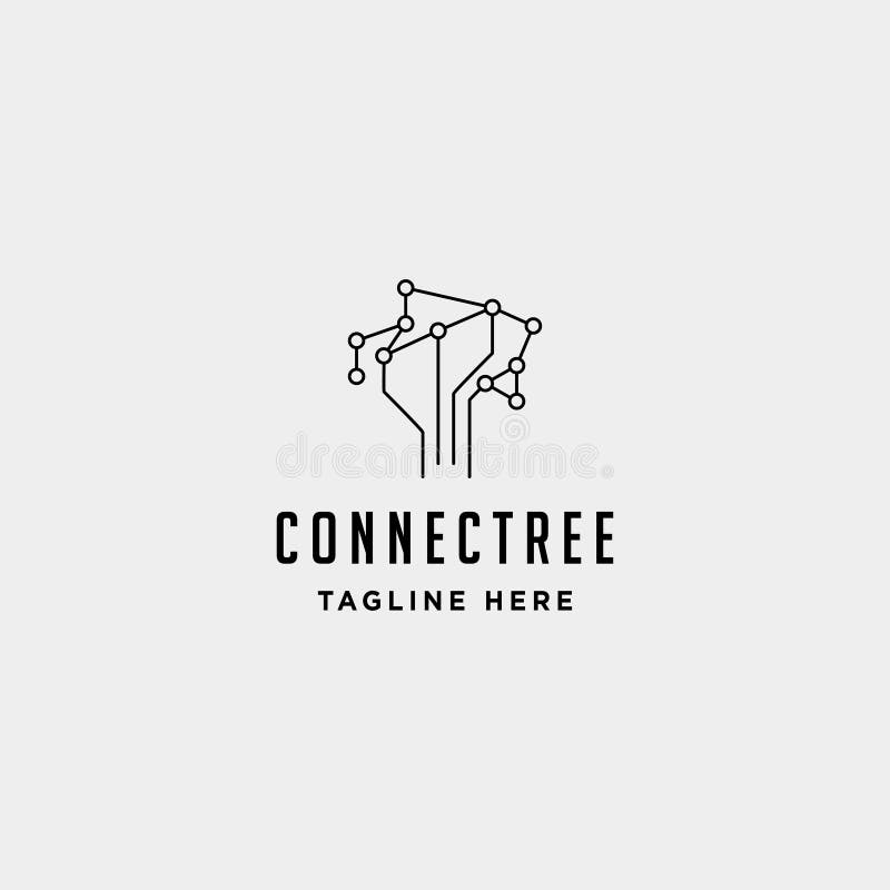 Tree Connection Logo Design Vector Nature Technology Symbol Sign Icon ...