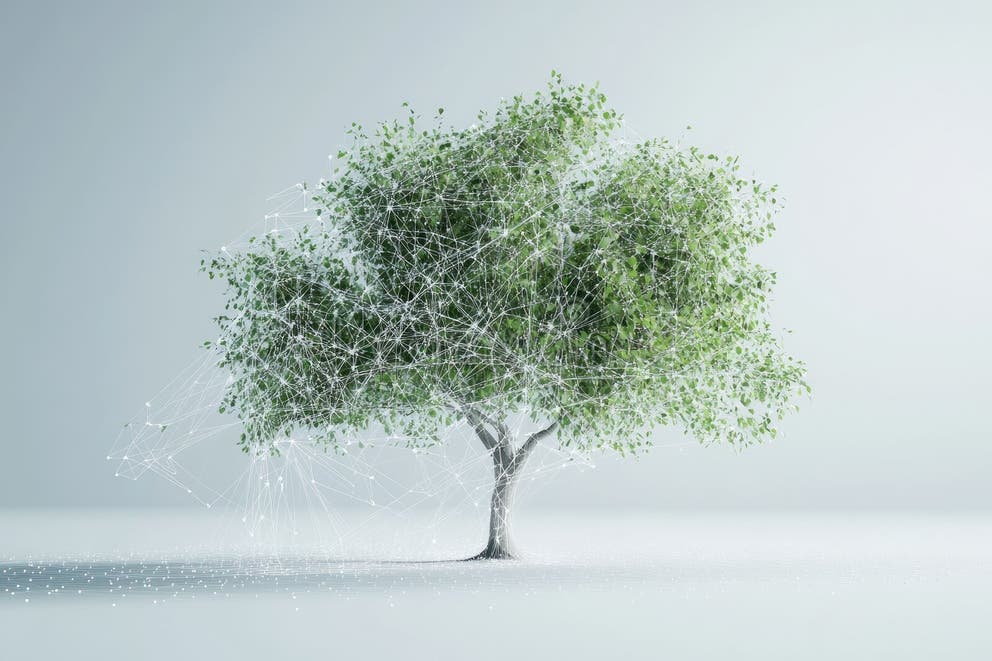 Tree with Connection Network Representing Data Science and Technology ...