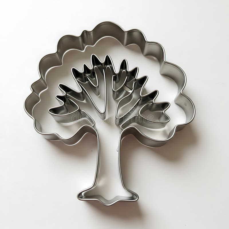 Tree Cookie Cutter Metal Silhouette for Baking Stock Illustration - Illustration of life, baking ...