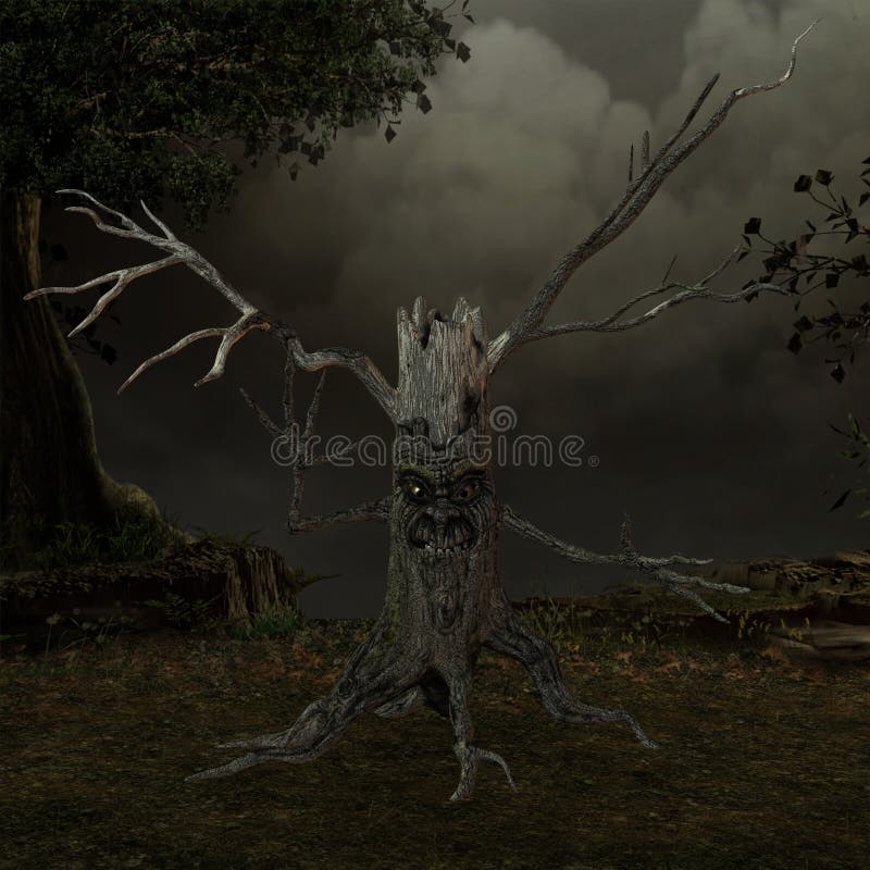 Tree Creature stock illustration. Illustration of tricks - 3320816