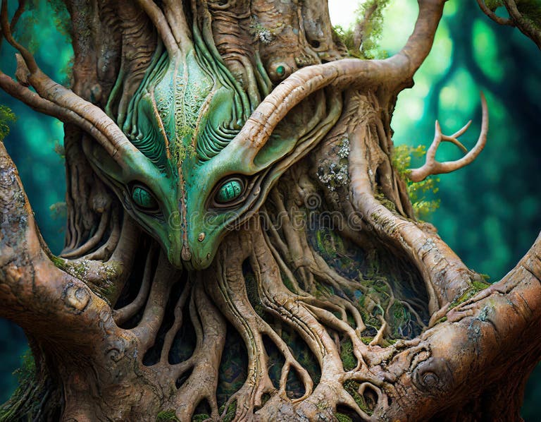 Tree creature stock illustration. Illustration of human - 295956459