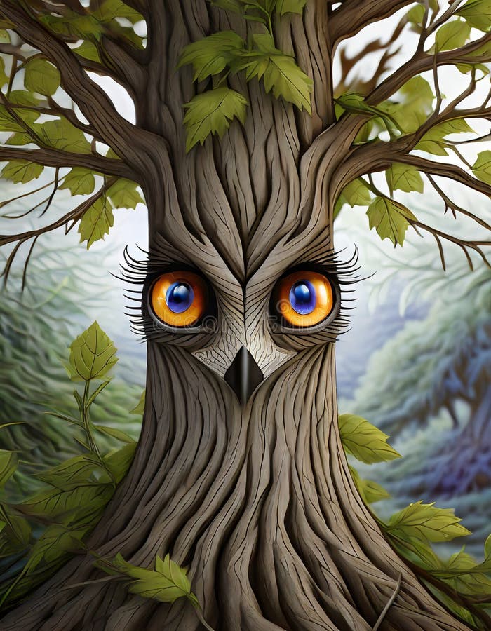 Tree creature stock illustration. Illustration of spooky - 295956446