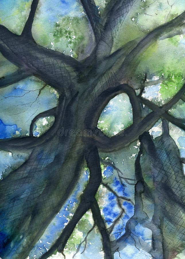 Tree crown stock illustration. Illustration of orange - 45571338