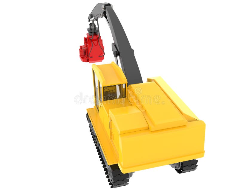 Tree Cutting Machine Isolated on Background. 3d Rendering ...