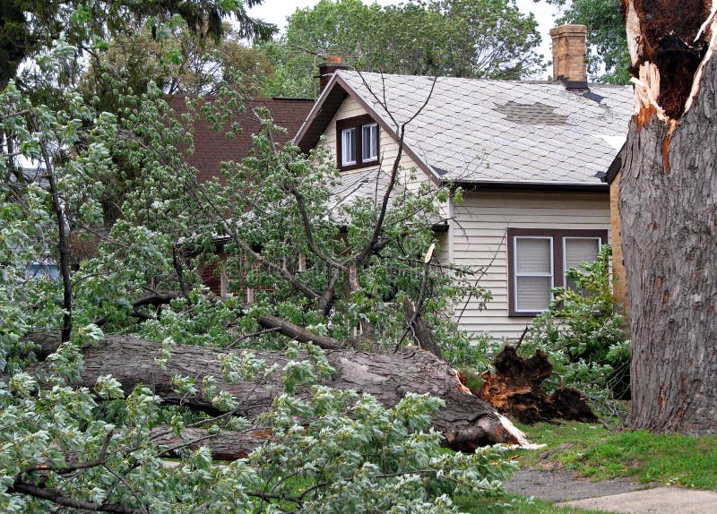 Tornado Storm Damage House Home Destroyed by Wind Stock Photo - Image ...