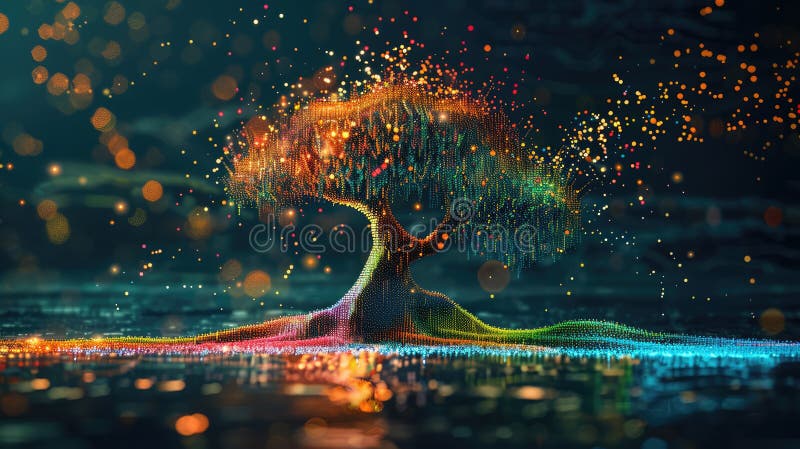 Tree with Data Point Leaves and Binary Roots, Depicting the Expansion ...