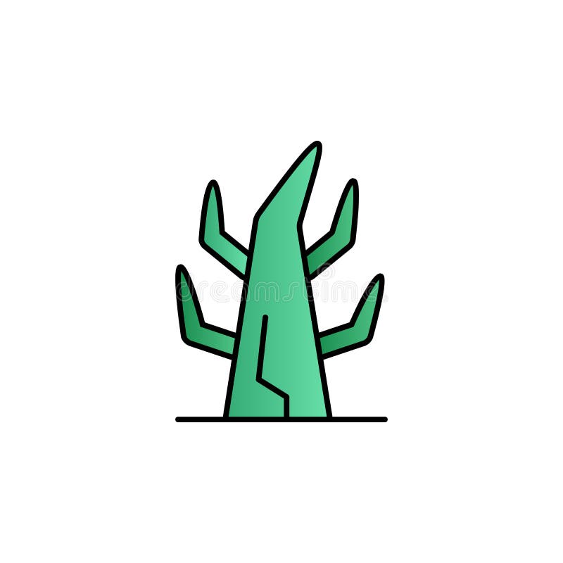 Tree, Dead Color Gradient Vector Icon Stock Illustration - Illustration ...