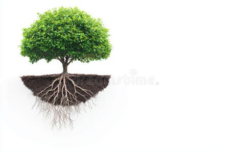 A Tree with Deep Roots Exposed, Symbolizing Stability and Foundation ...