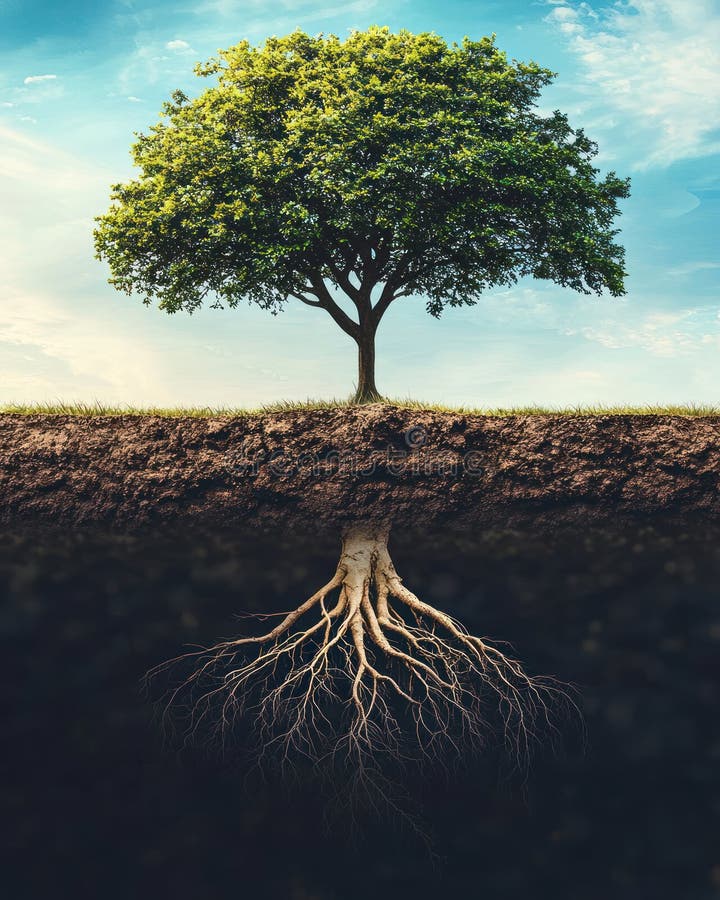 Tree with Deep Roots Symbolizes Sustainable Governance and ESG ...